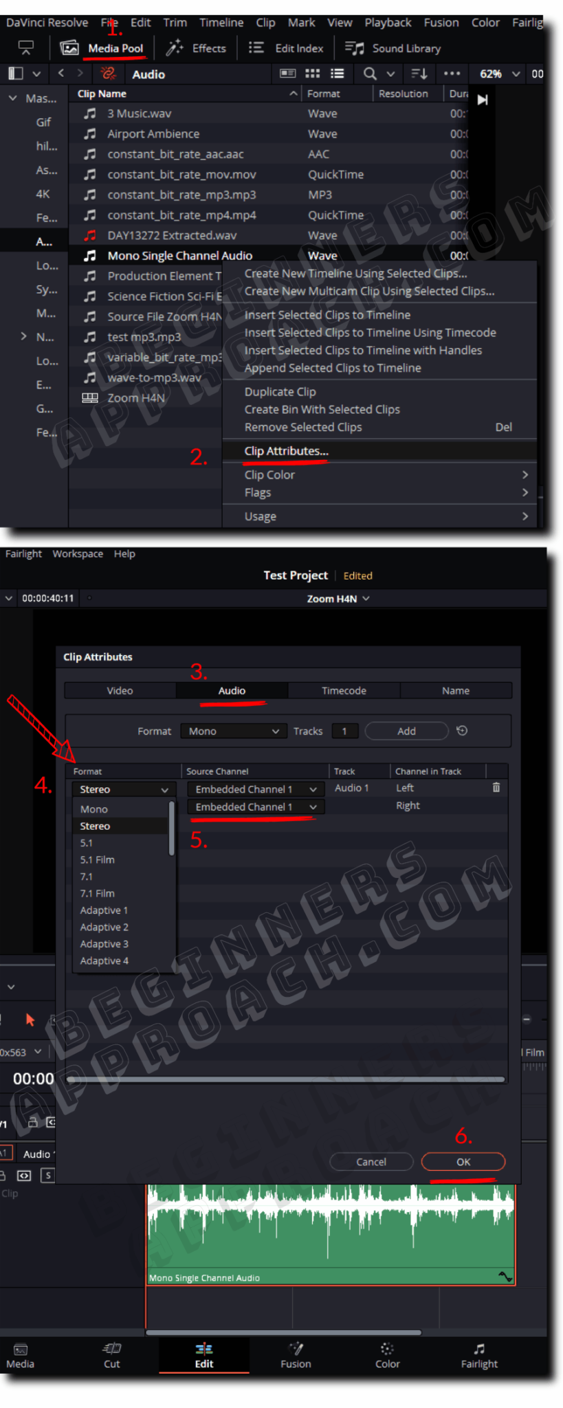 DaVinci Resolve Mono to Stereo (FIX: Audio Only On One Side)