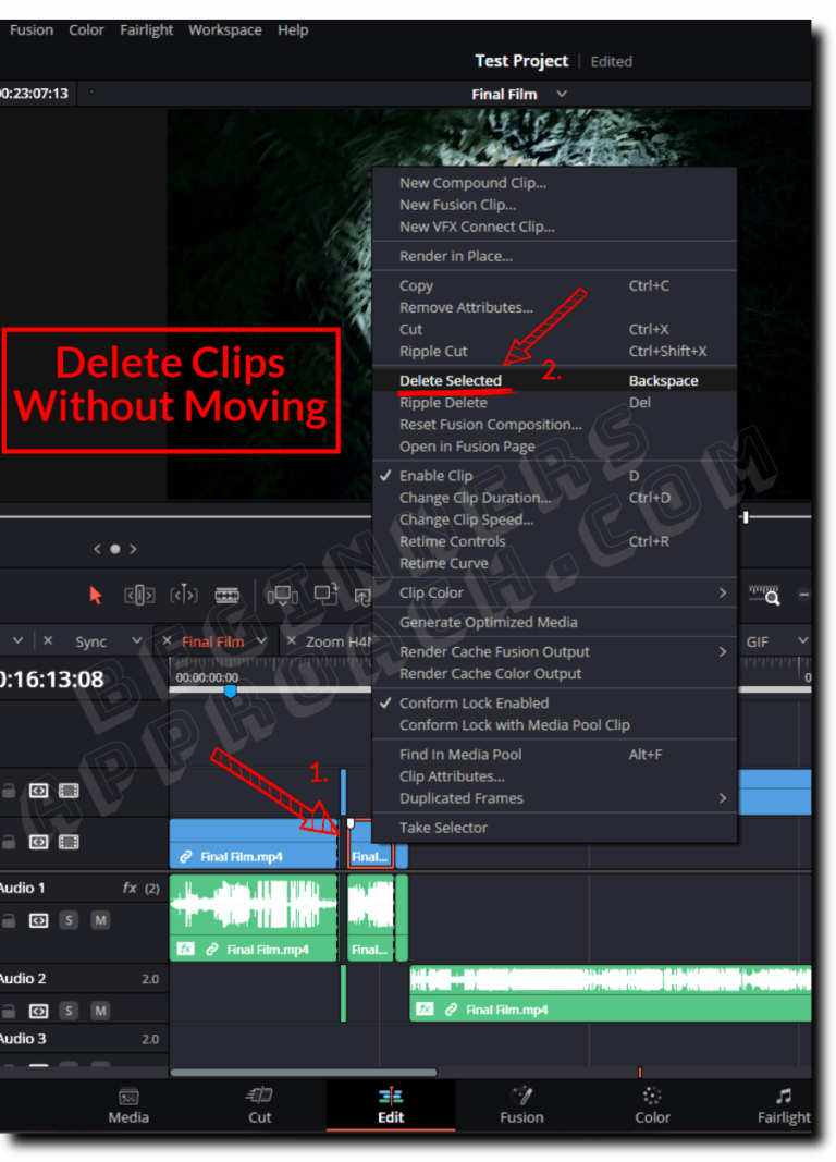 DaVinci Resolve Delete Clips & Gaps (+ FIX Issues 2025!)